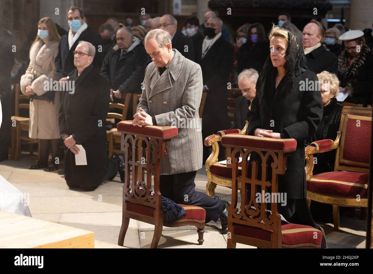 Paris, France. 21st Jan, 2022. Prince Jean of Orleans and Princess ...