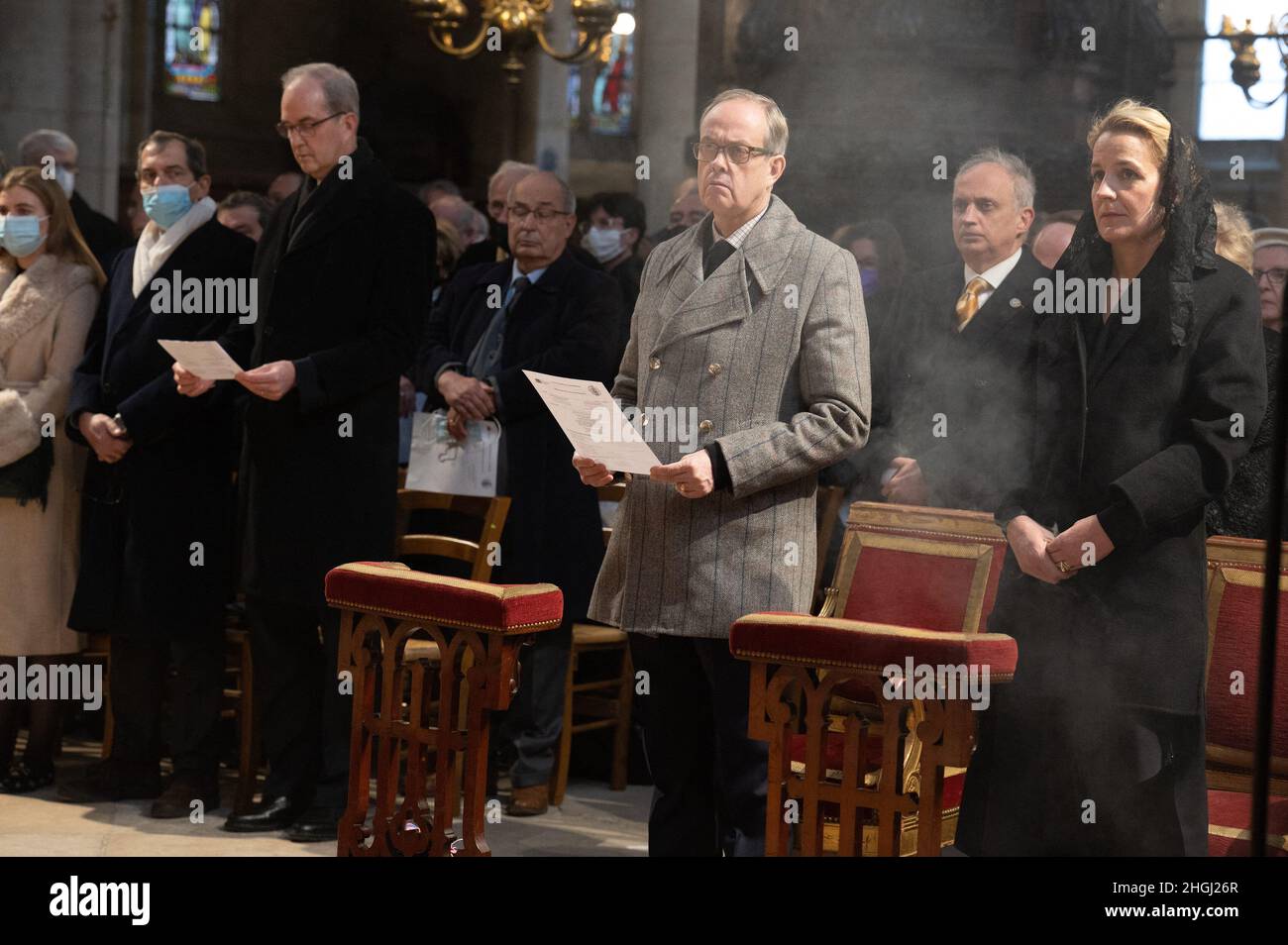 Paris, France. 21st Jan, 2022. Prince Jean of Orleans and Princess ...