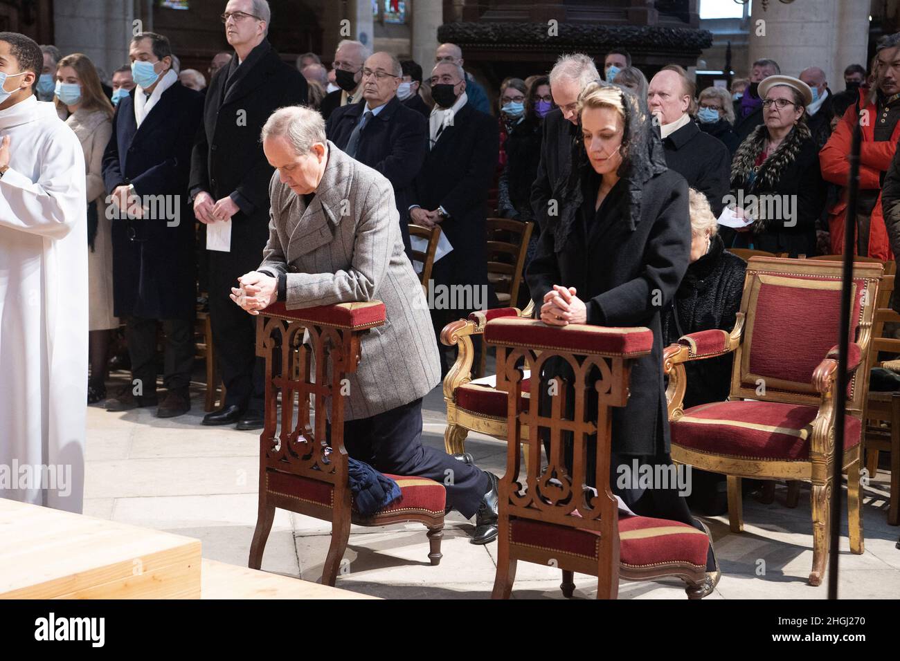 Paris, France. 21st Jan, 2022. Prince Jean of Orleans and Princess ...