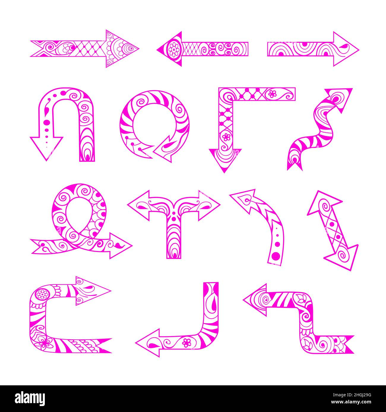 Decorative arrow set Stock Vector Images - Alamy