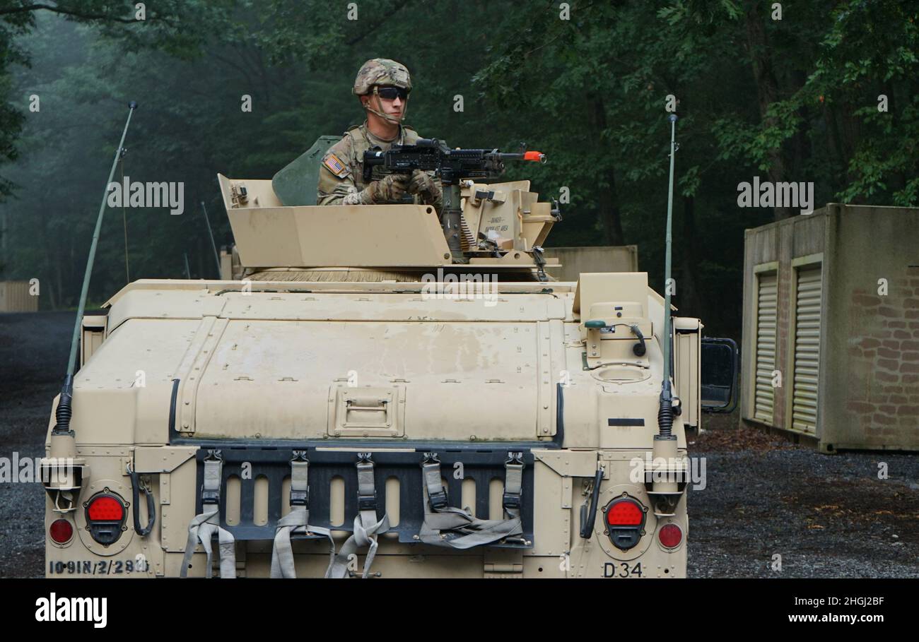 A Soldier from 1st Battalion, 109th Infantry Regiment, 2nd Infantry ...