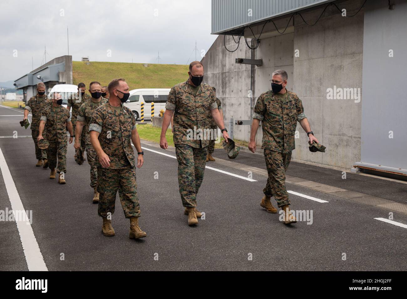 From left, U.S. Marine Corps Capt. Sean O’Brien, Lt. Gen. Mark Wise ...