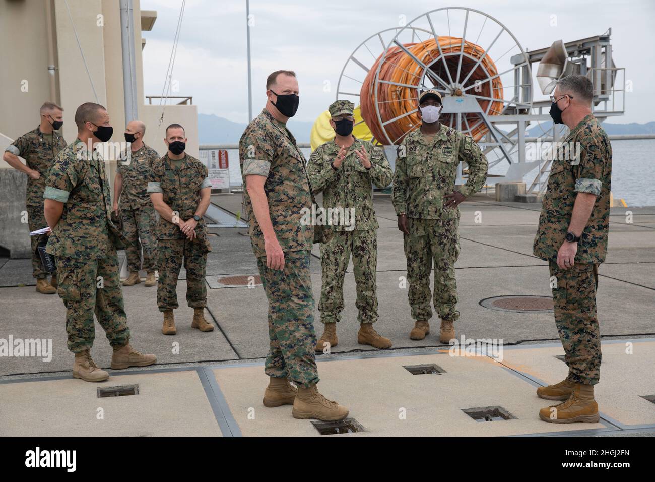 U.S. Marine Corps Lt. Gen. Mark Wise observes various parts of the ...