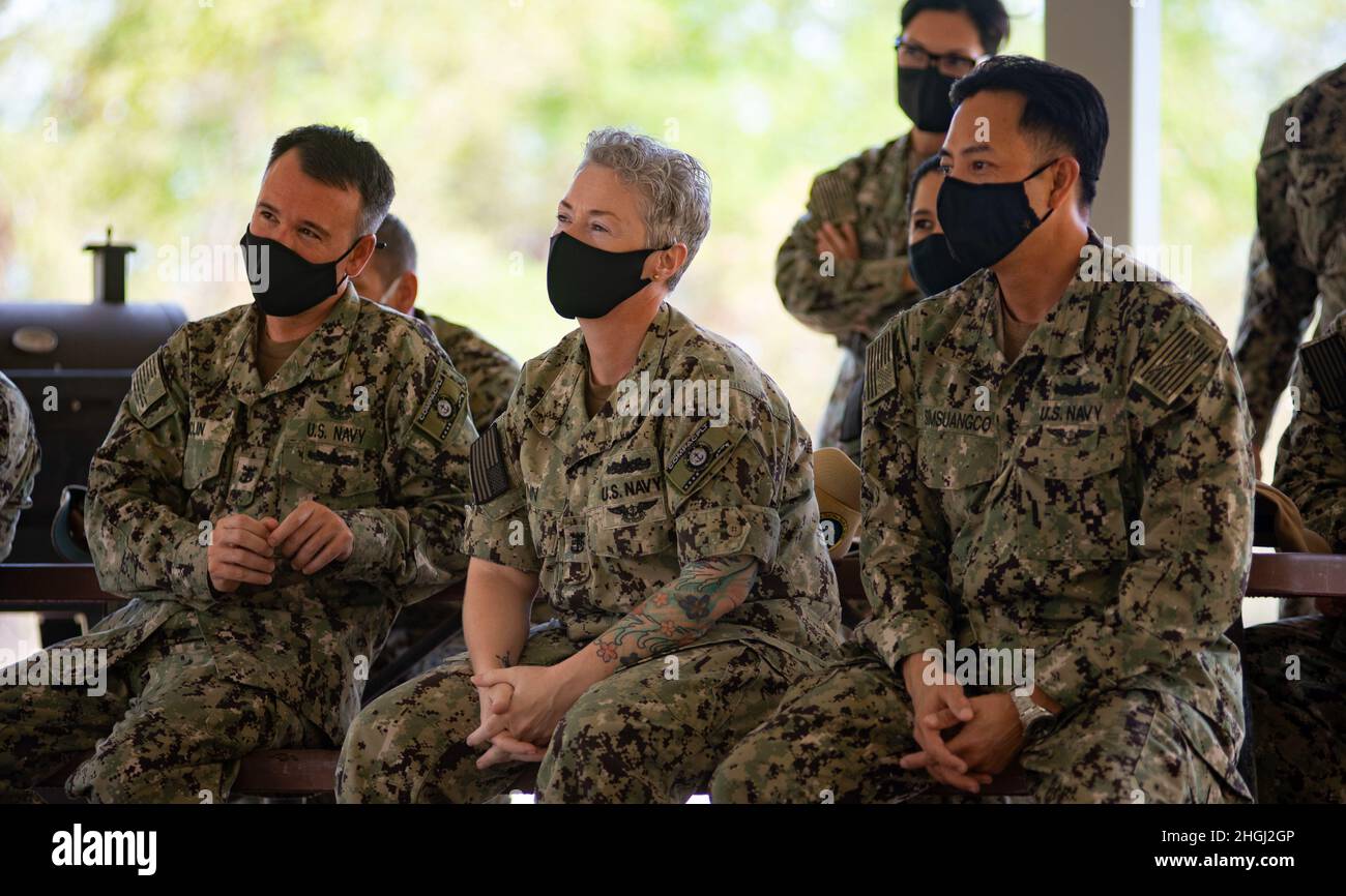 PEARL HARBOR (August 11, 2021) Chief petty officers (CPO) assigned to U ...