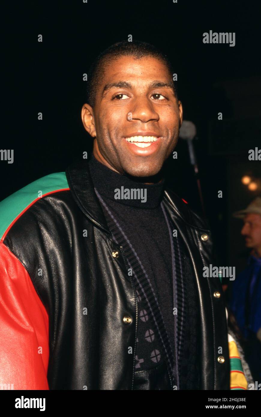 Magic Johnson at the Premiere of "The Five Heartbeats", Mann Village ...