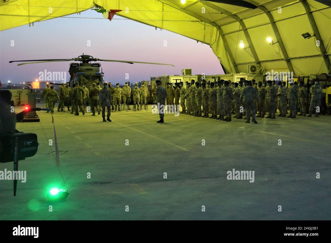 talian soldiers from Task Force Griffon form up before a Transfer of ...