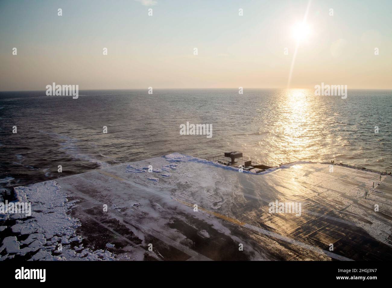 USS Gerald R. Ford (CVN 78) conducts a test of the countermeasure ...