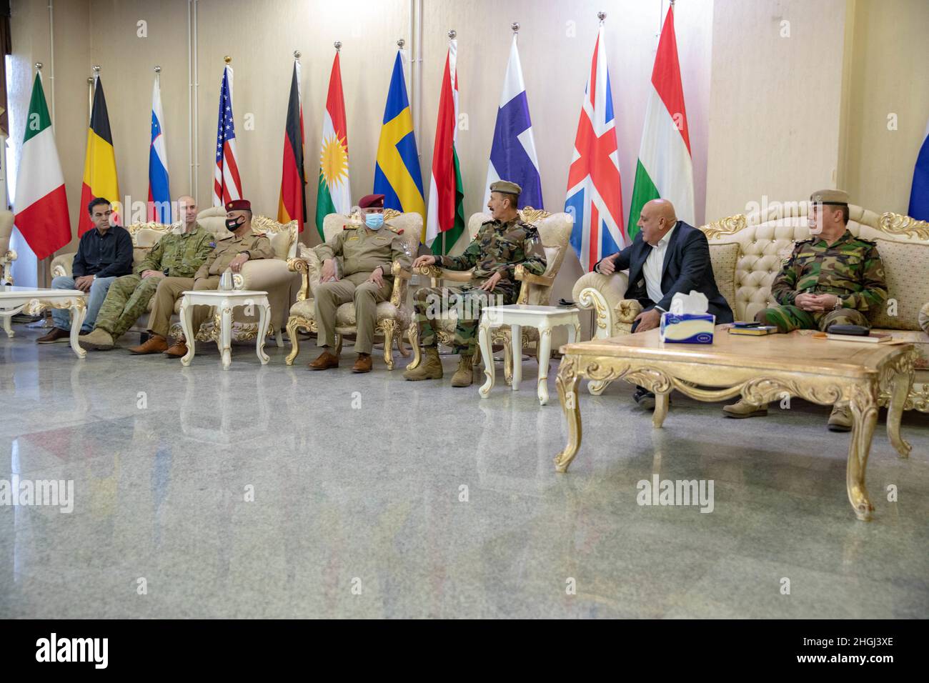 On August 12, 2021 at Erbil Air Base, Iraq, Military of Peshmerga Chief ...