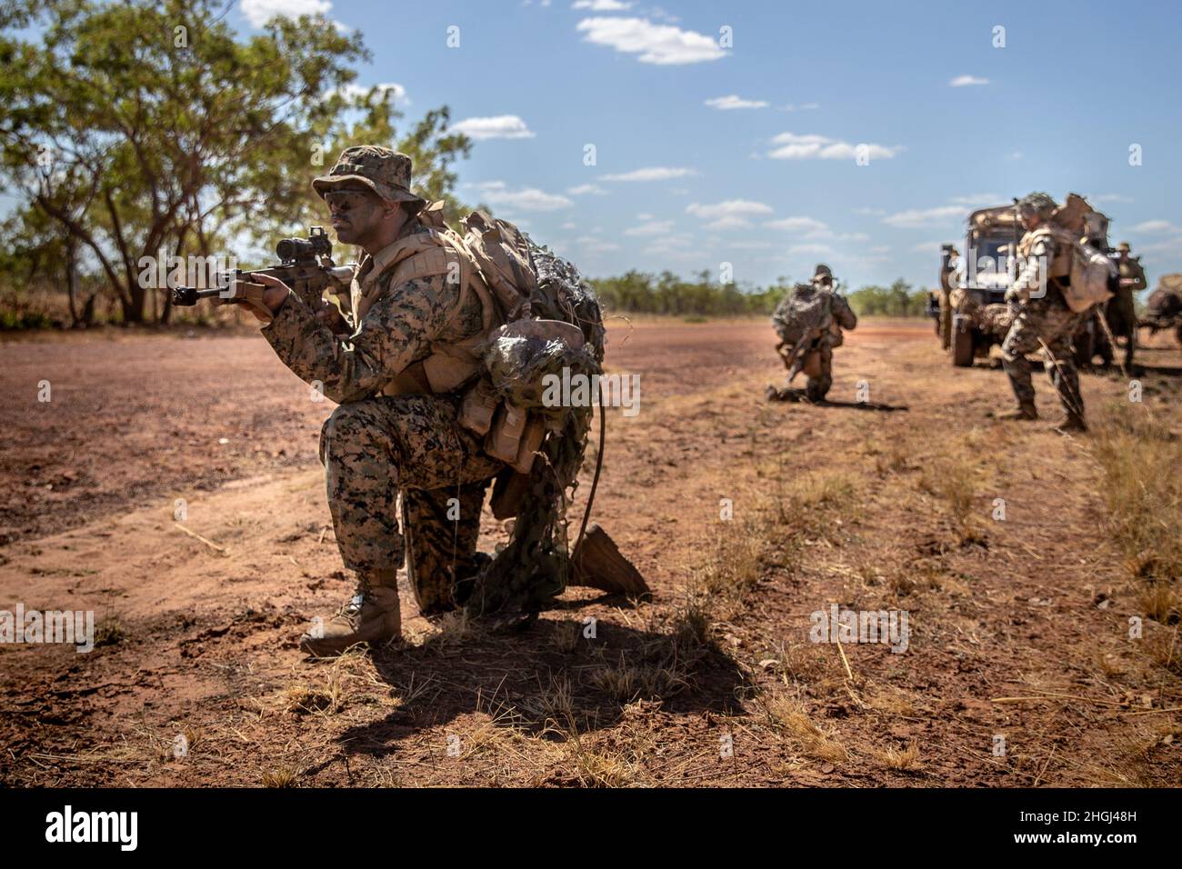 U.S. Marines with Company B., 1st Battalion, 7th Marine Regiment ...