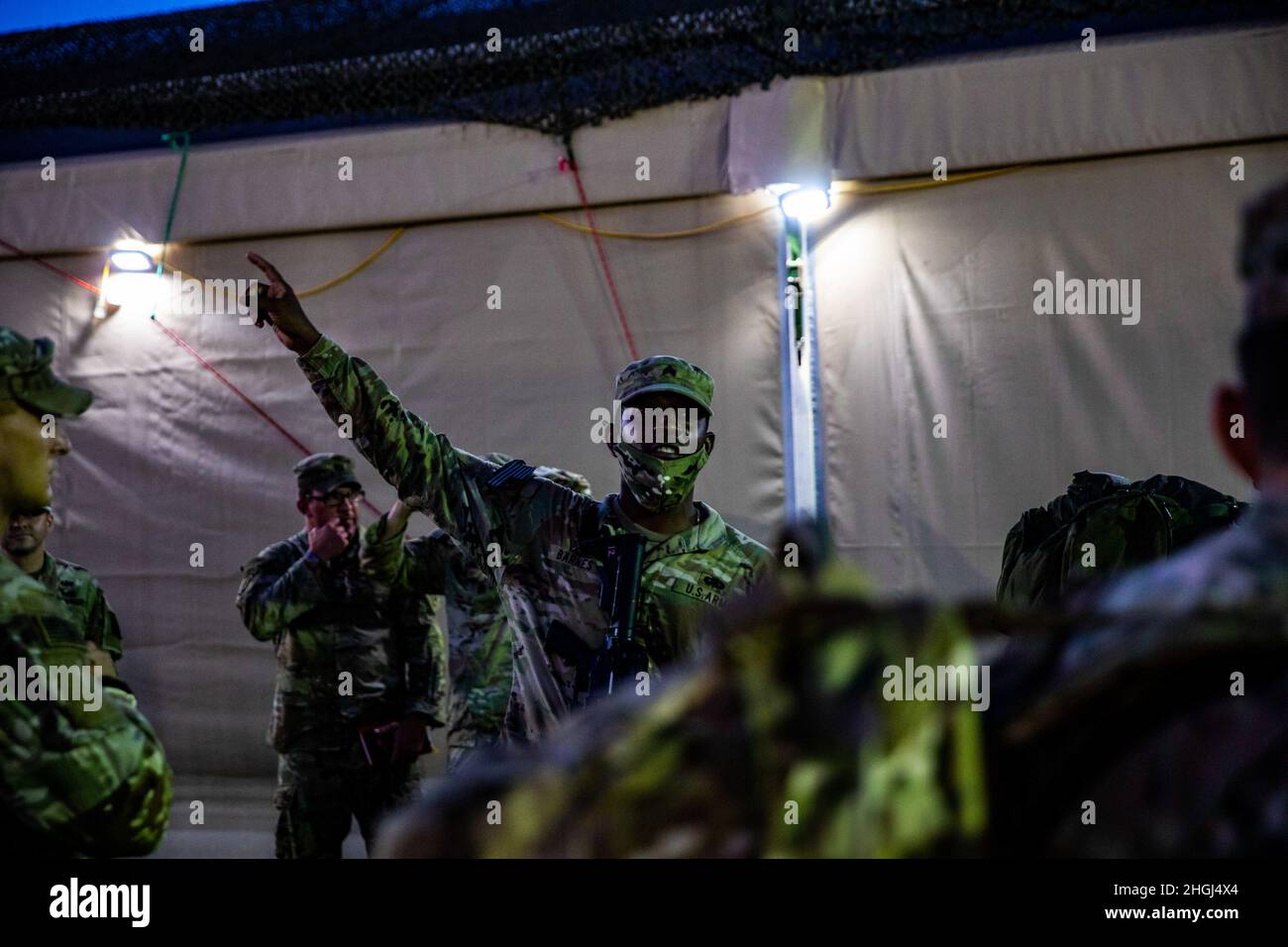 Paratroopers assigned to the 82nd Airborne Division mobilize on Joint ...