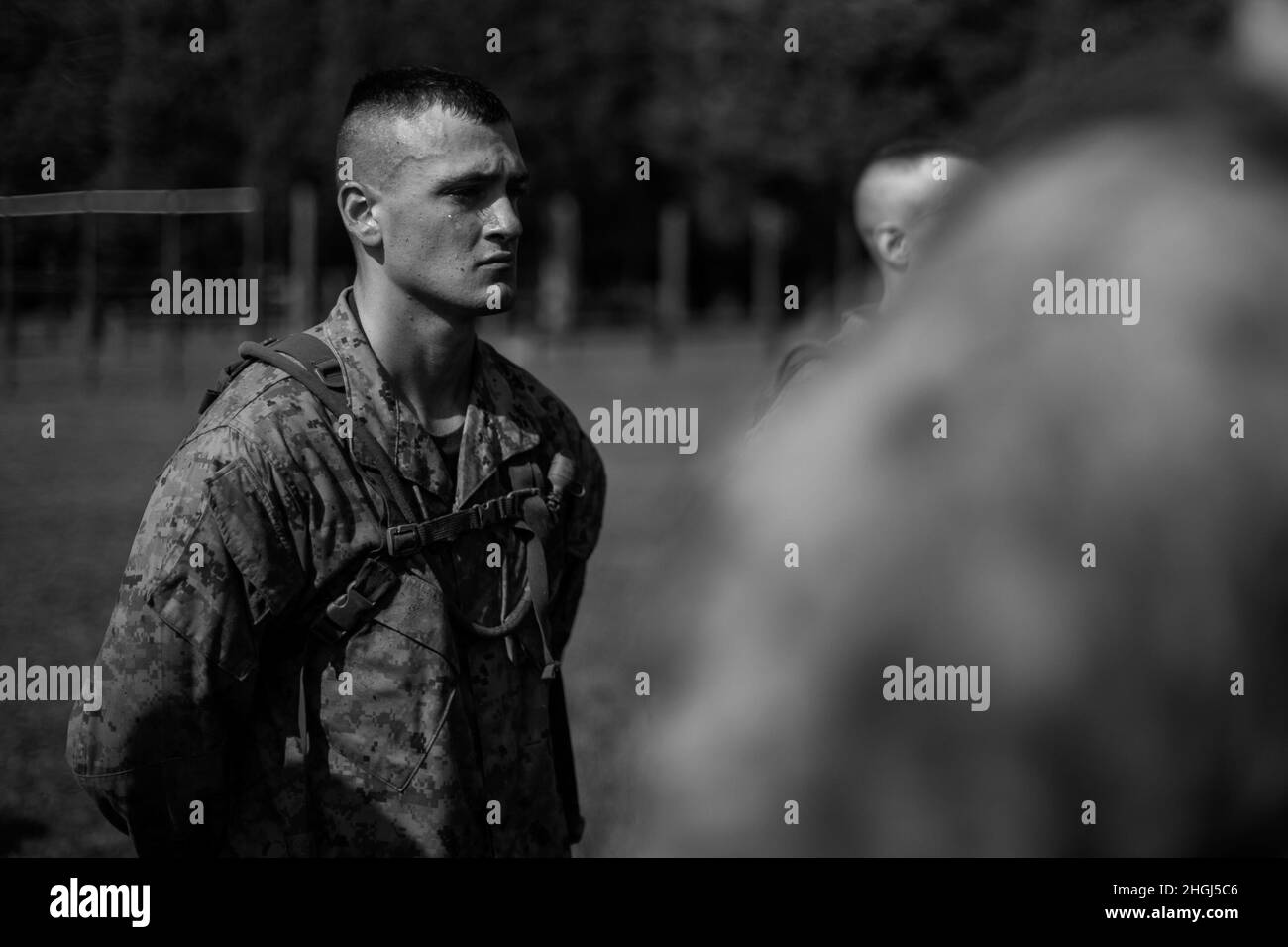 U.S. Marine Corps officer candidates receive their Eagle, Globe and ...