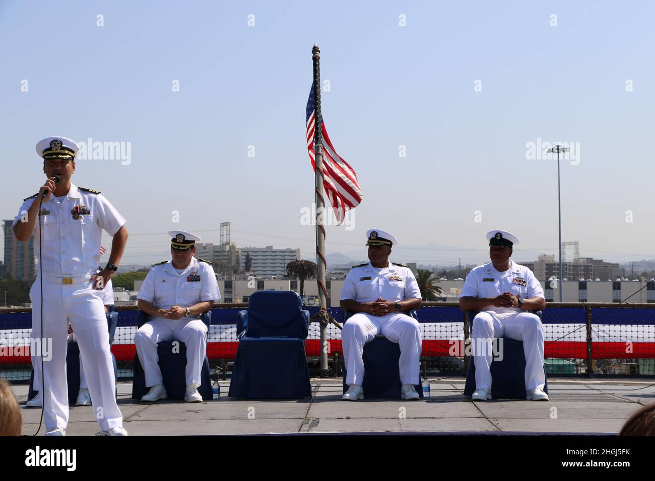 NAVAL BASE SAN DIEGO (Aug. 13, 2021) – Cmdr. William A. Fensterer, far ...