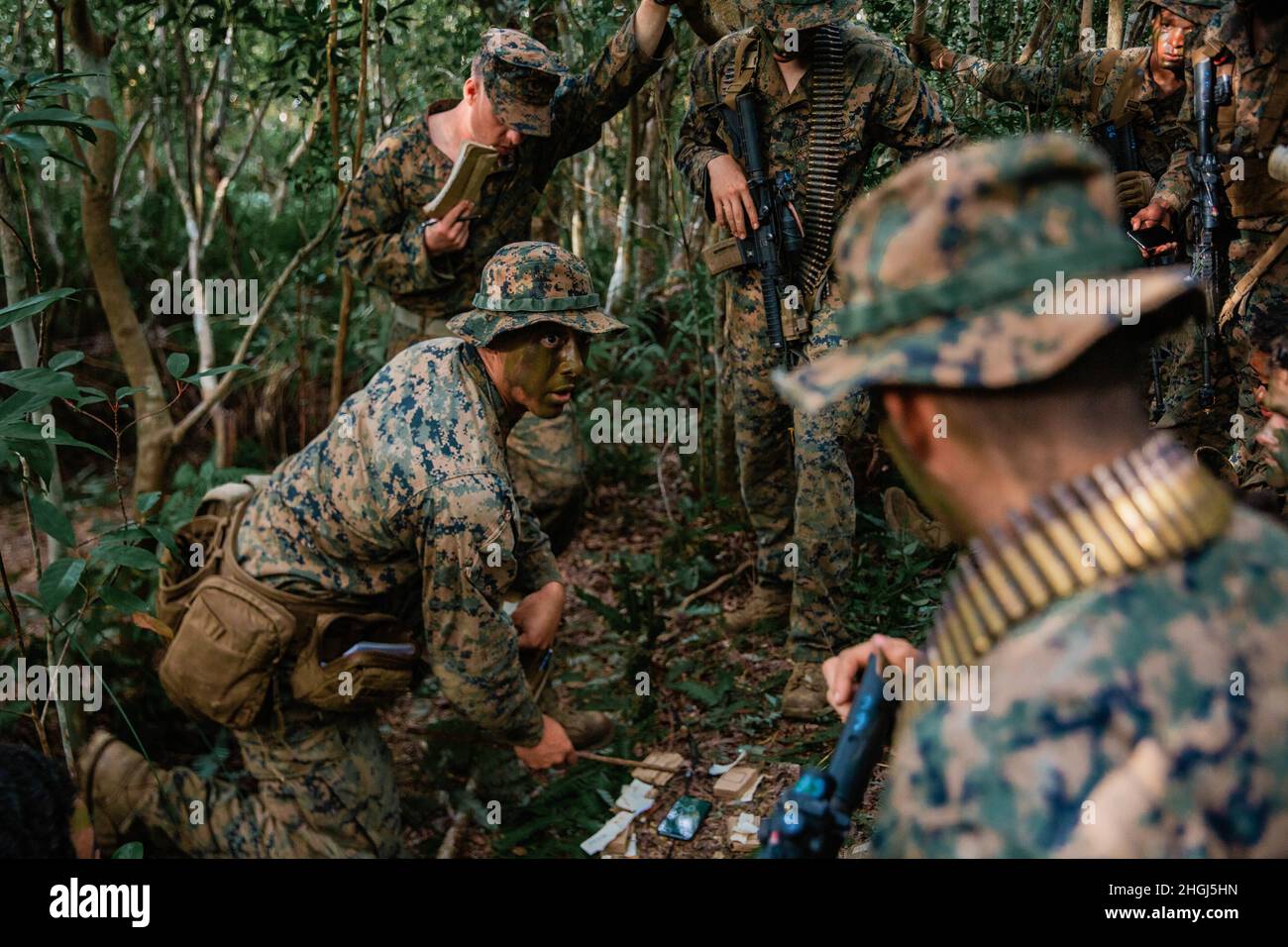 U.S. Marines with 3rd Intelligence Battalion, III MEF Information Group ...