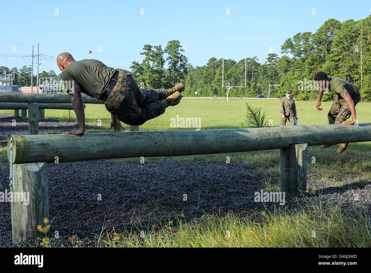 U.S. Marines with Headquarters and Support Battalion, School of ...