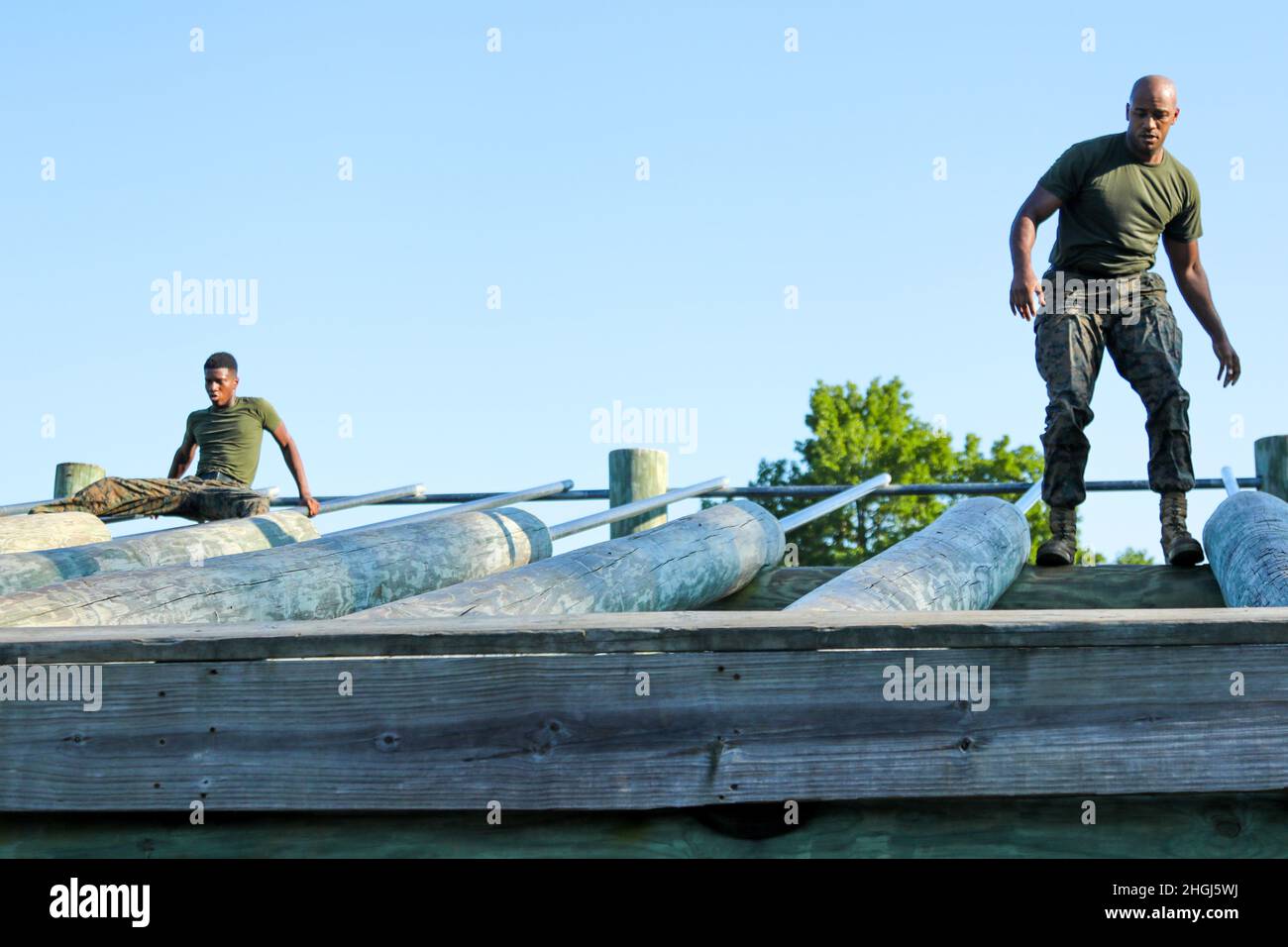 U.S. Marines with Headquarters and Support Battalion, School of ...
