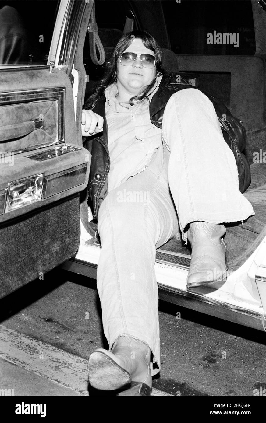 Meatloaf arriving for a radio interview at WMMR to promote the album ...