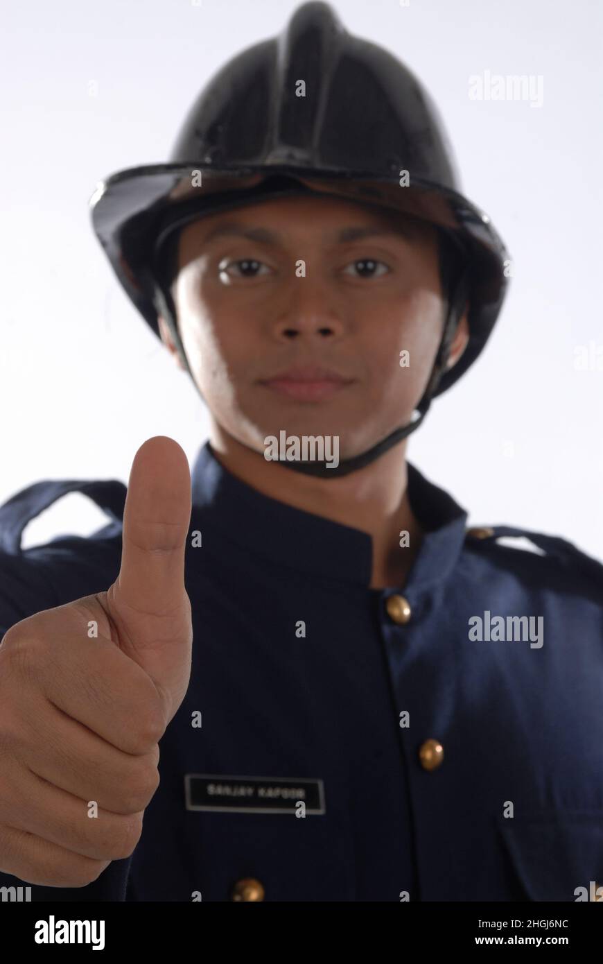 Fireman in uniform isolated in hi-res stock photography and images - Alamy