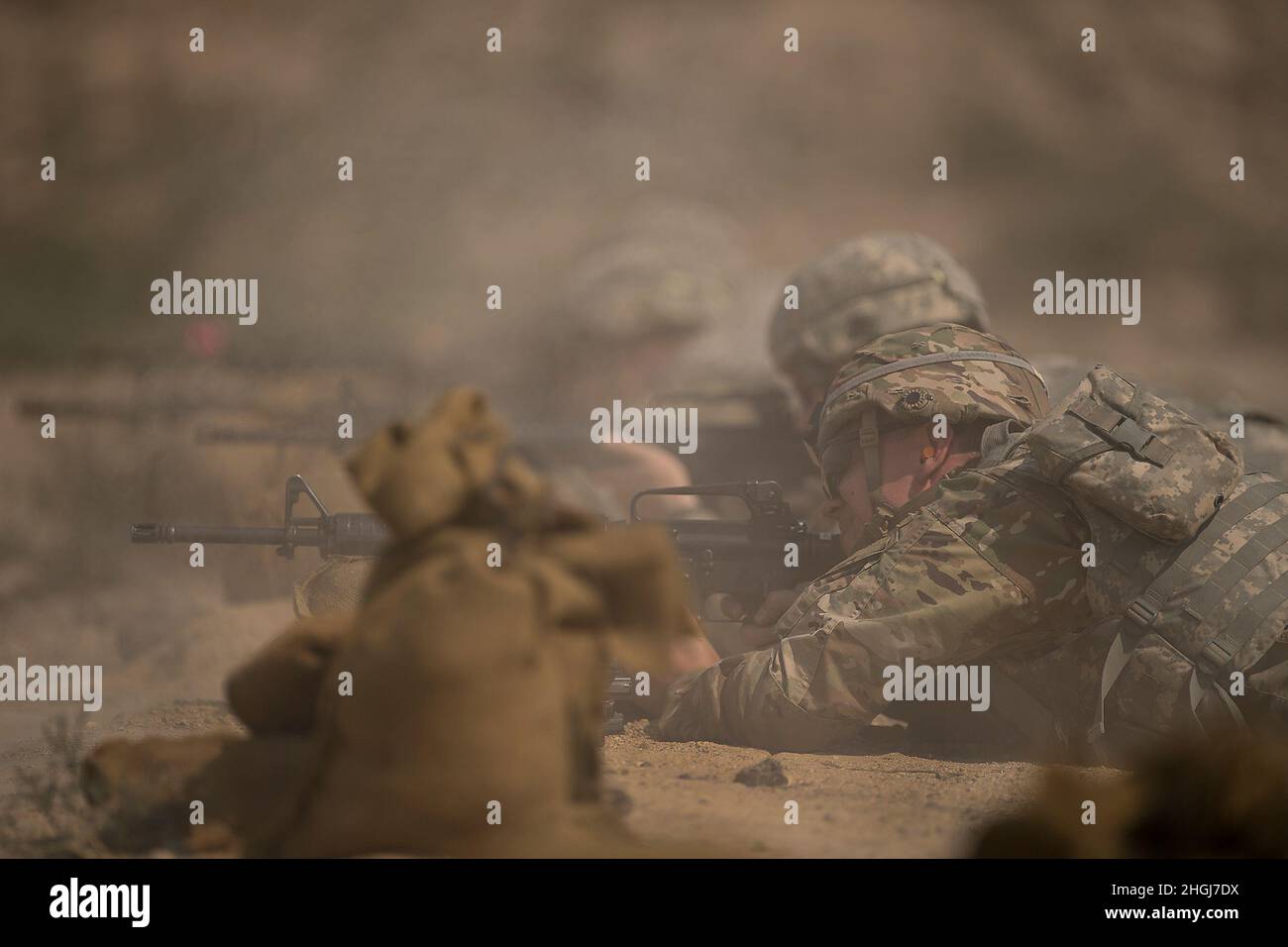 During the first days on the Orchard Combat Training Center, weapons ...