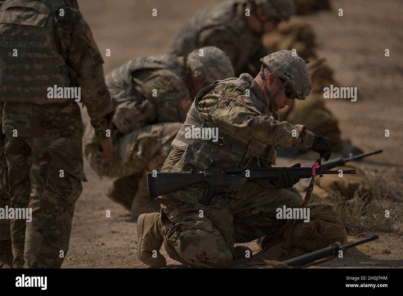 During the first days on the Orchard Combat Training Center, weapons ...
