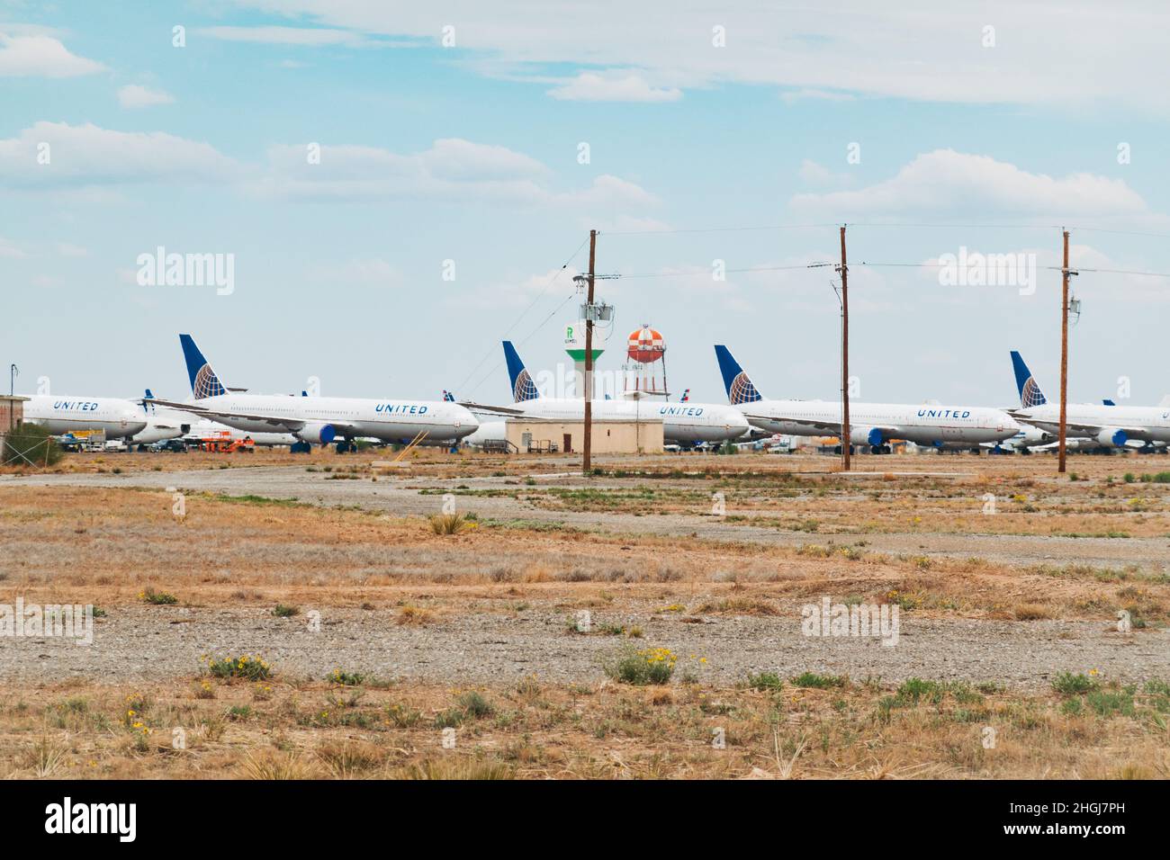 Aircraft in storage at Roswell International Air Center, New Mexico as ...
