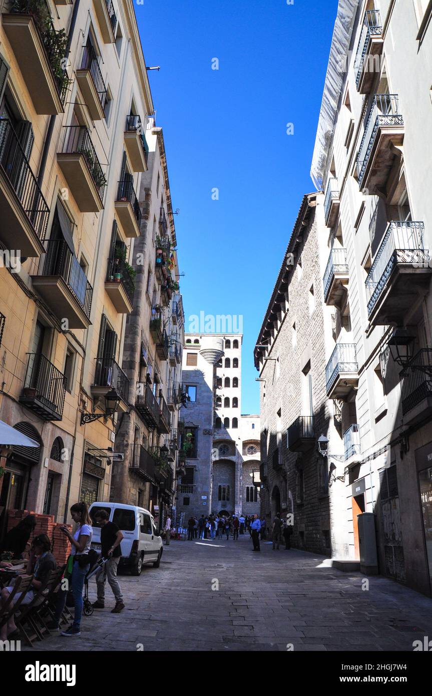 Barcelona city centre Stock Photo - Alamy
