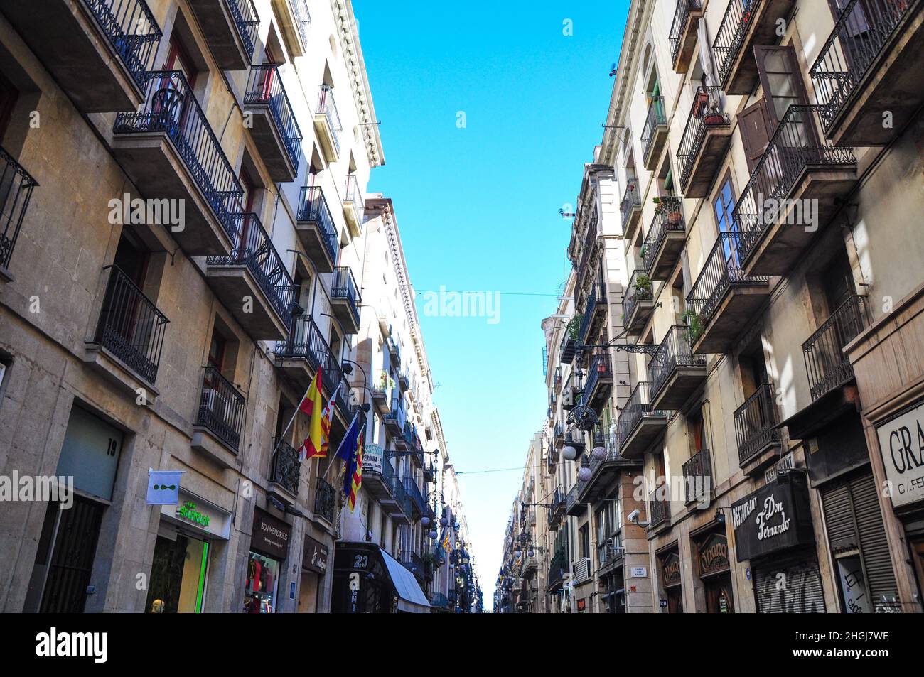 Barcelona city centre Stock Photo - Alamy