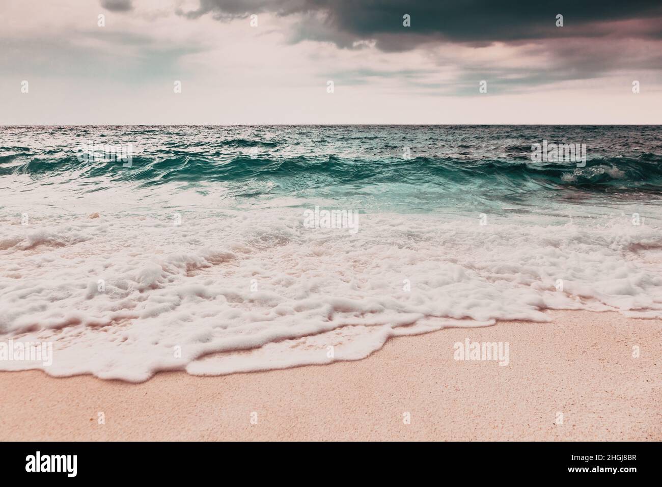 summer holiday background beach view turquoise sea and sand Stock Photo ...