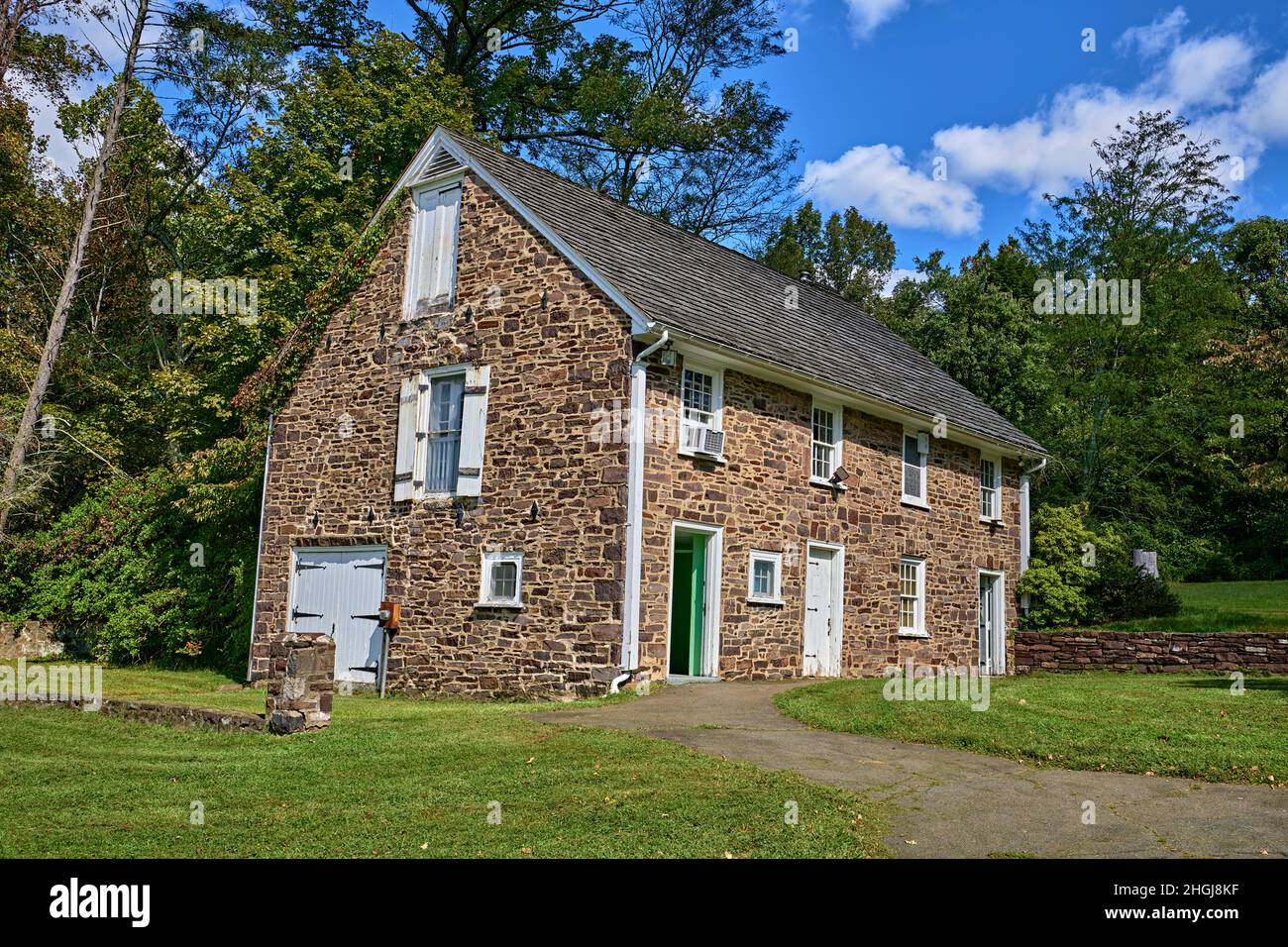 Titusville, NJ, USA,10,28,2021 Stone Barn By Johnson Ferry House ...