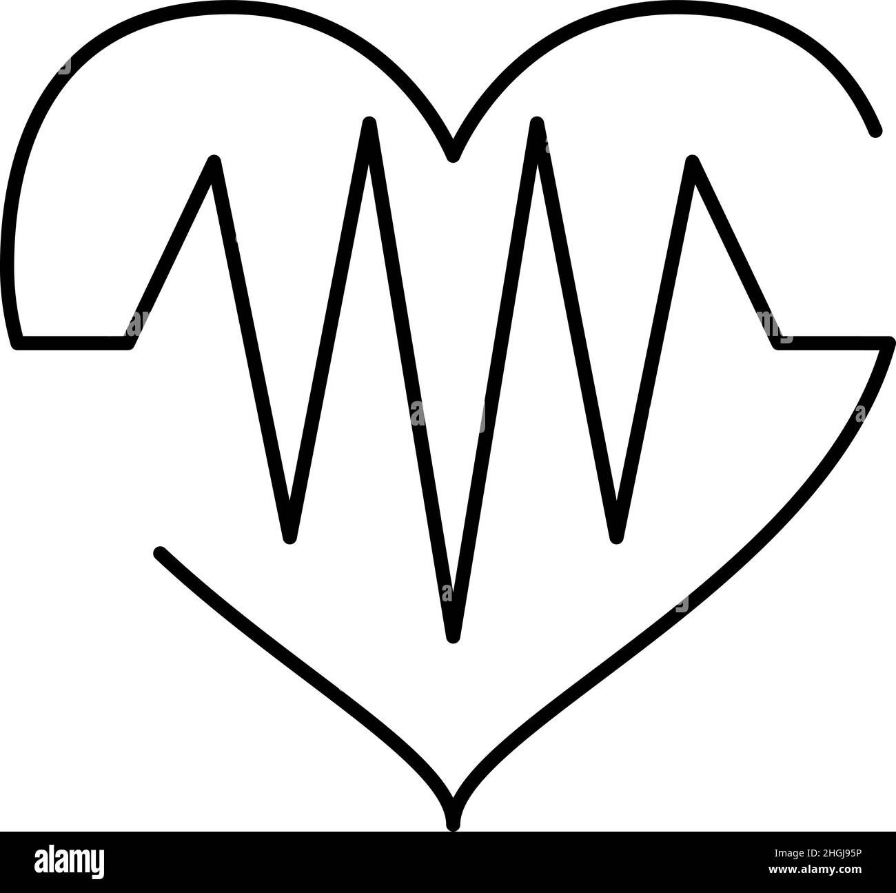 Cardiac heartbeat pulse Cut Out Stock Images & Pictures - Alamy