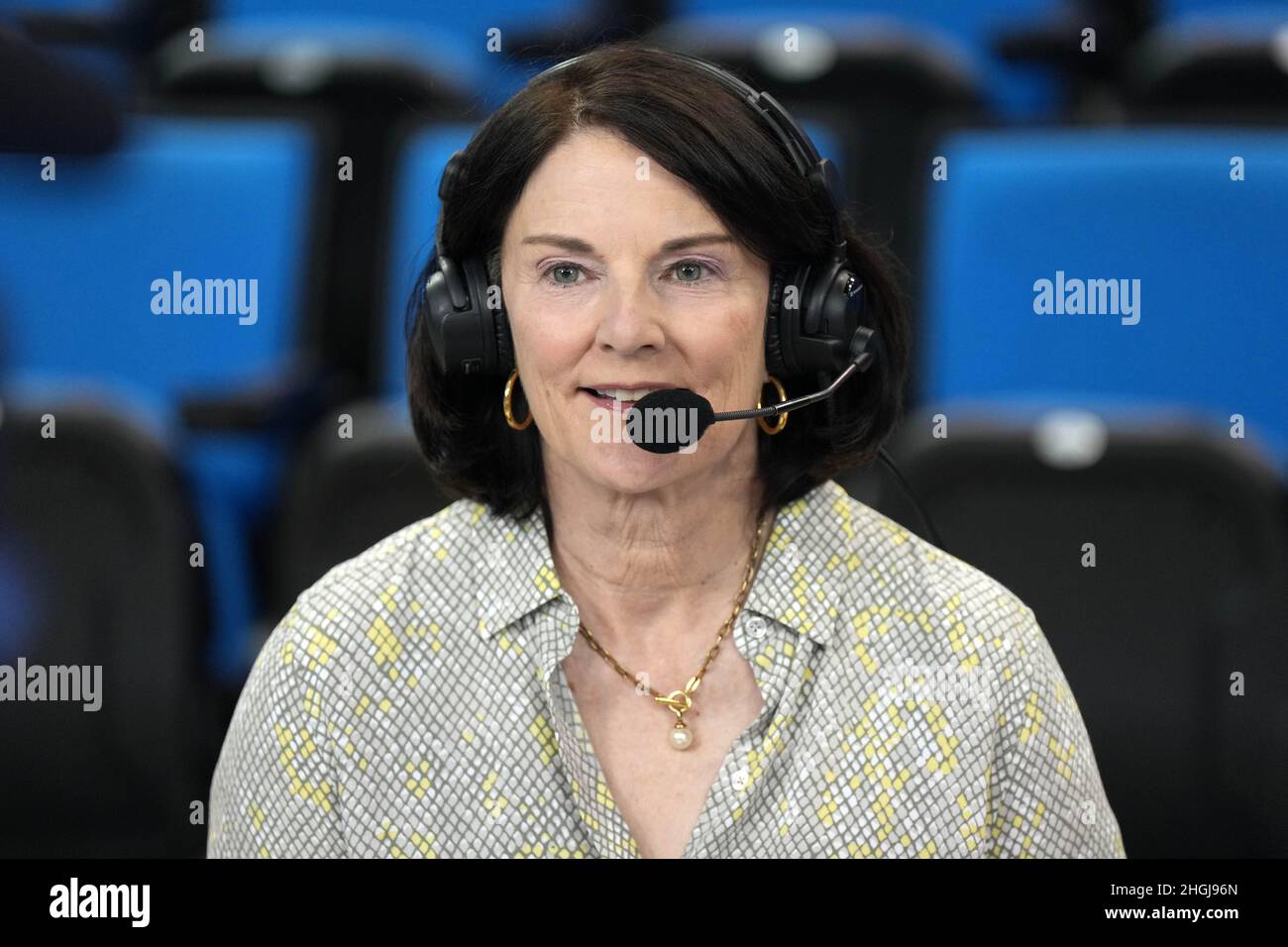 Pac-12 Network broadcaster Mary Murphy during an NCAA college women's ...