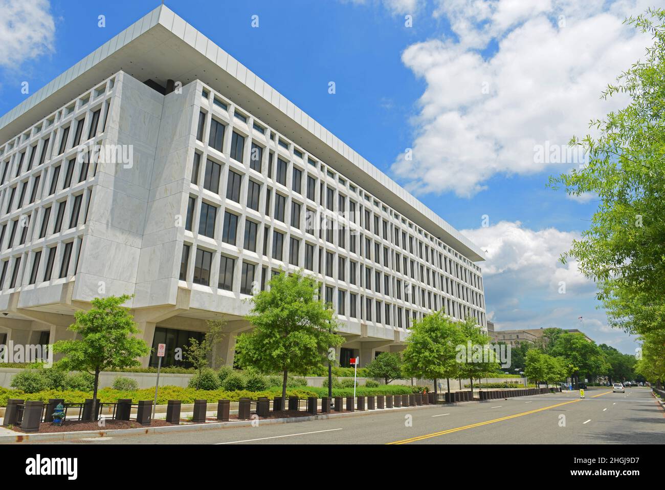 Modern office building at 2001 C Street NW in downtown Washington DC ...