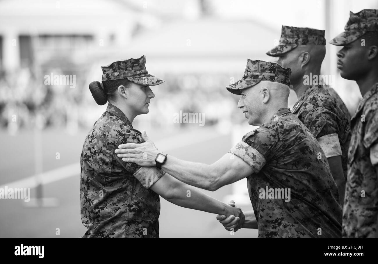 U.S. Marine Corps officer candidates with Lima Company, Platoon Leaders ...