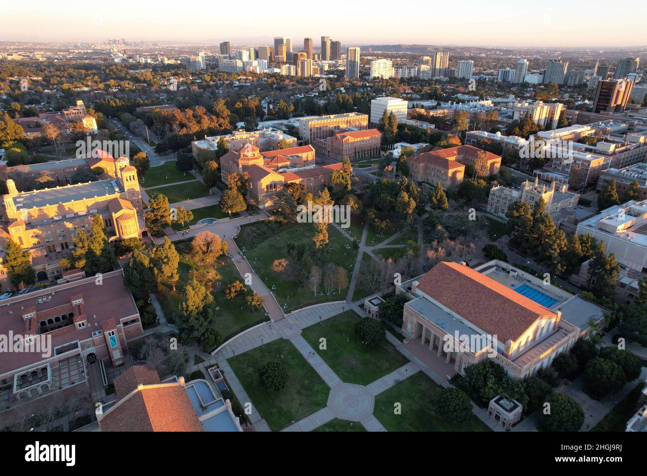 An aerial view of the UCLA campus ,Thursday, Jan 20, 2022, in Los ...