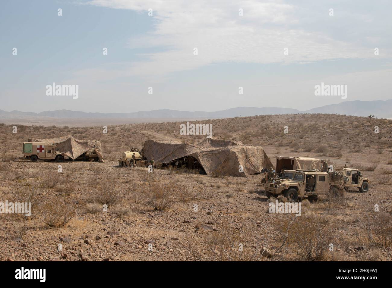 The soldiers from 10th Special Forces Group Airborne complete the setup ...
