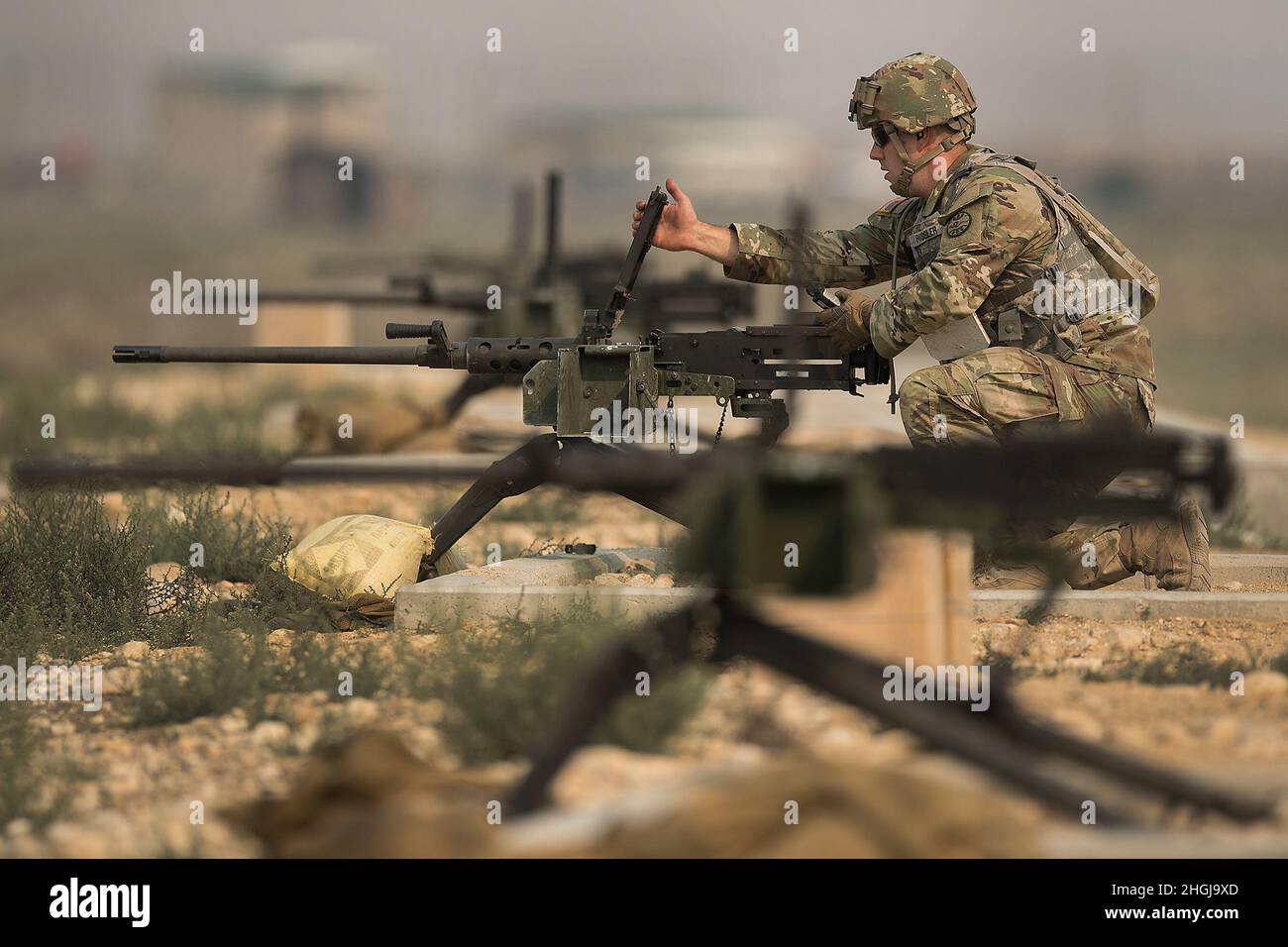 Before the beginning of the .50 Caliber qualifications, Staff Sgt ...