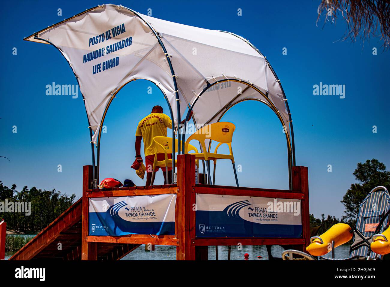 Safe Guard in beach Stock Photo - Alamy