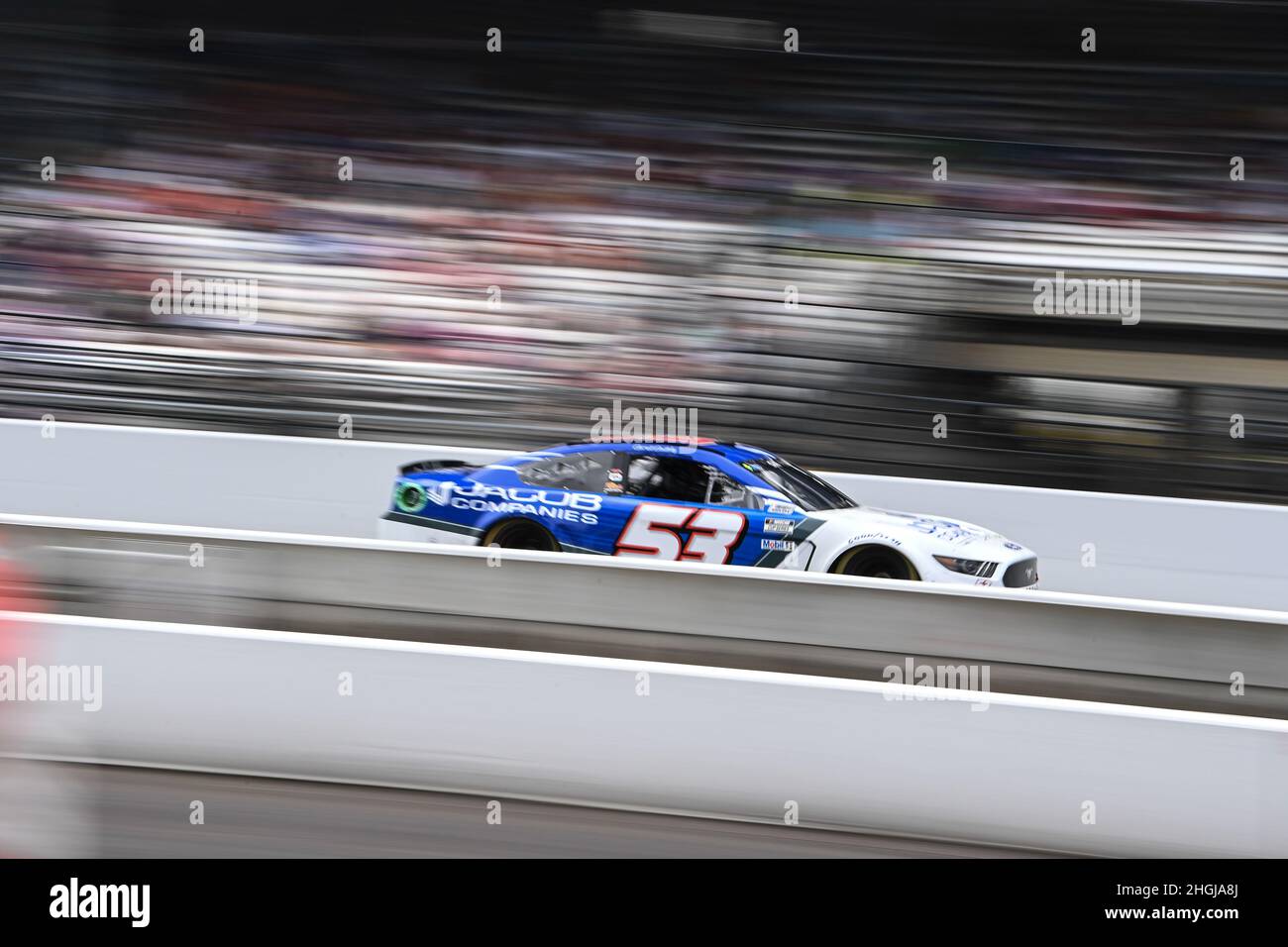 Joey Gase, Rick Ware Racing, races down the straightaway during the ...
