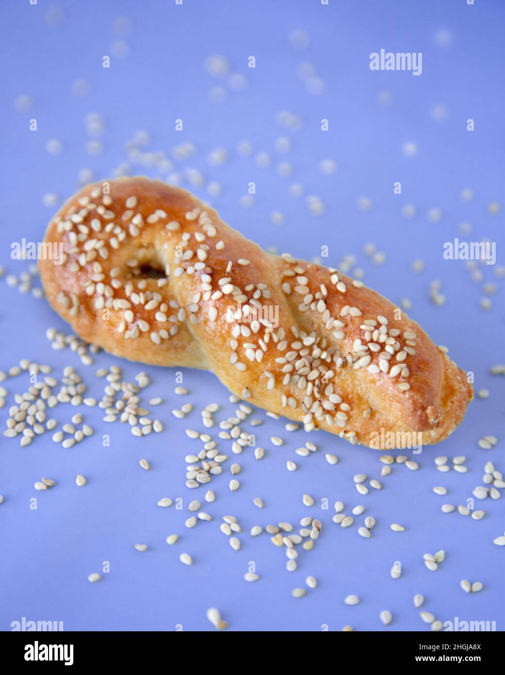 Kaak malih, a traditional Libyan salted cookie with sesame seeds, which ...
