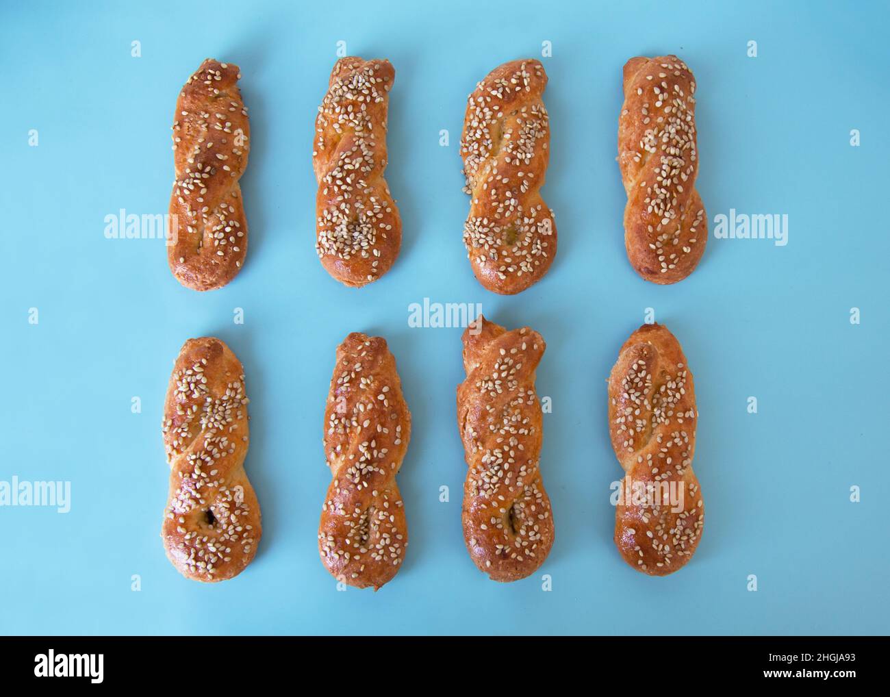 Kaak malih, a traditional Libyan salted cookie with sesame seeds, which ...