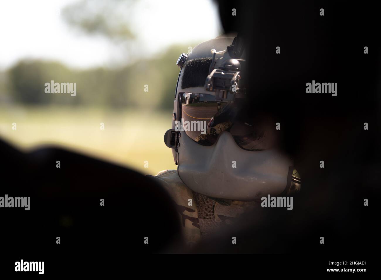 A U. S. Army crew chief with Charlie Company 5-159th General Support ...
