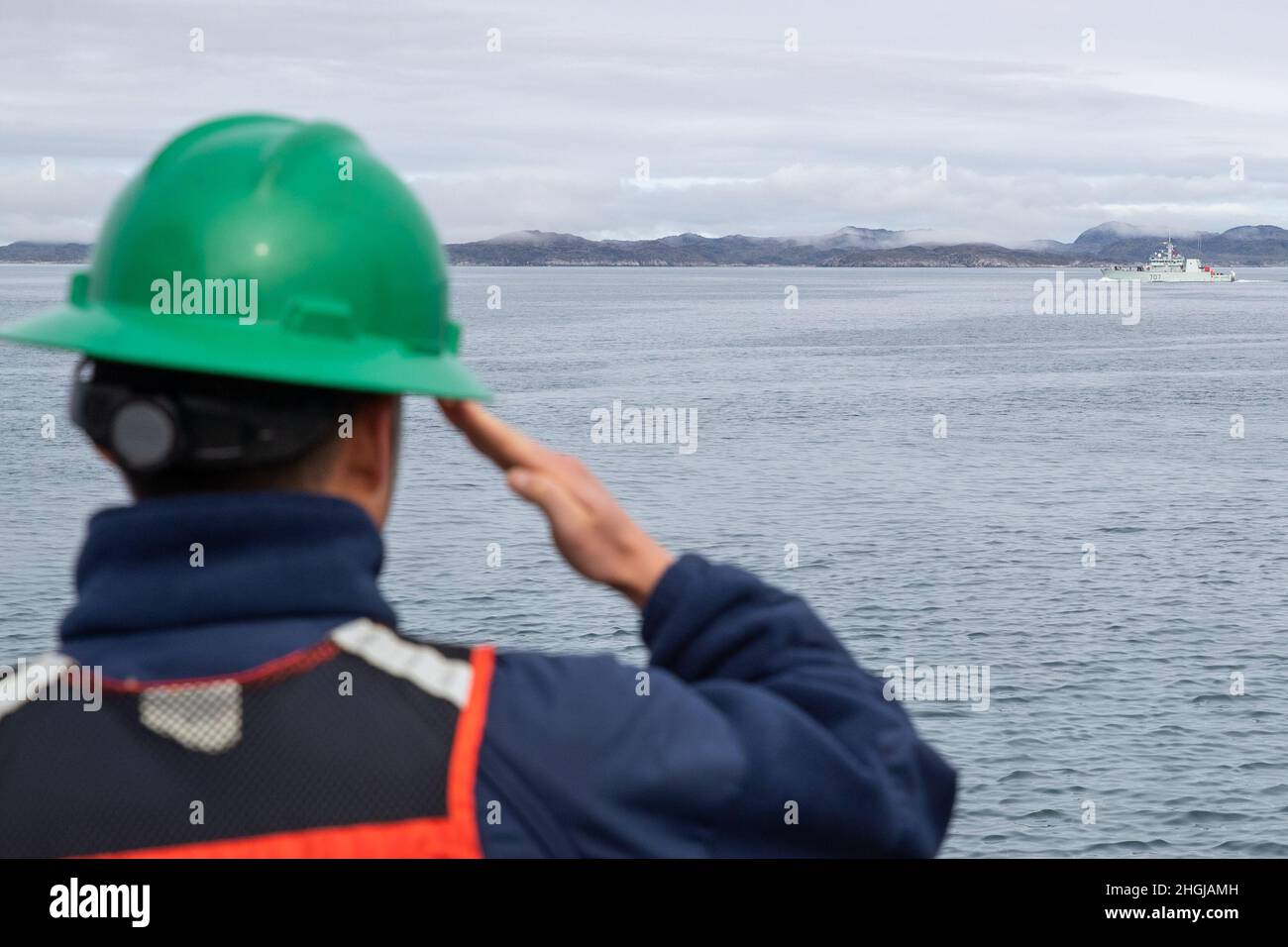 NUUK, Greenland -- (Aug. 16, 2021) Sailors assigned to the 270-foot ...