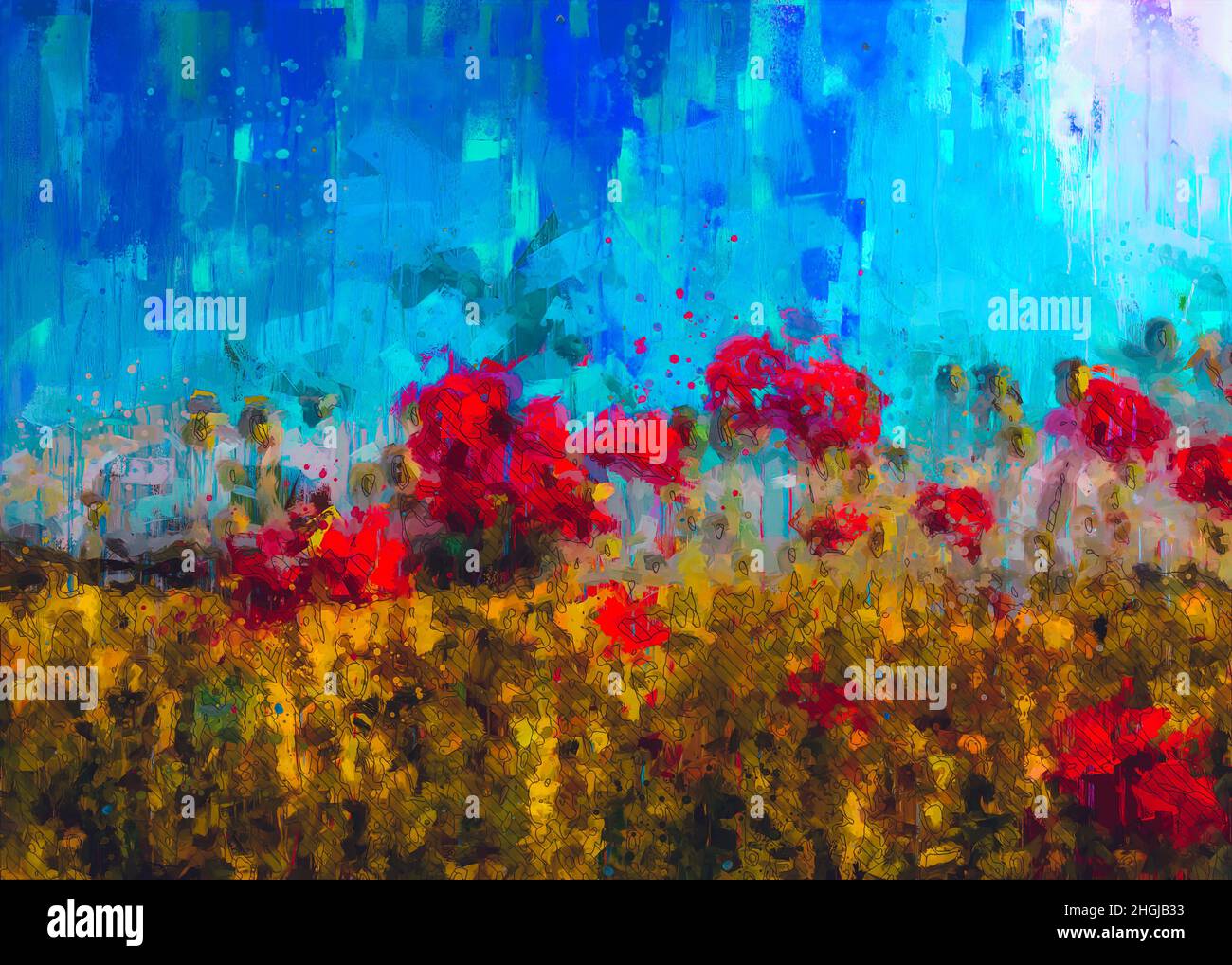 Nature Landscape Scenic Impressionist Painting Van Gogh Style ...