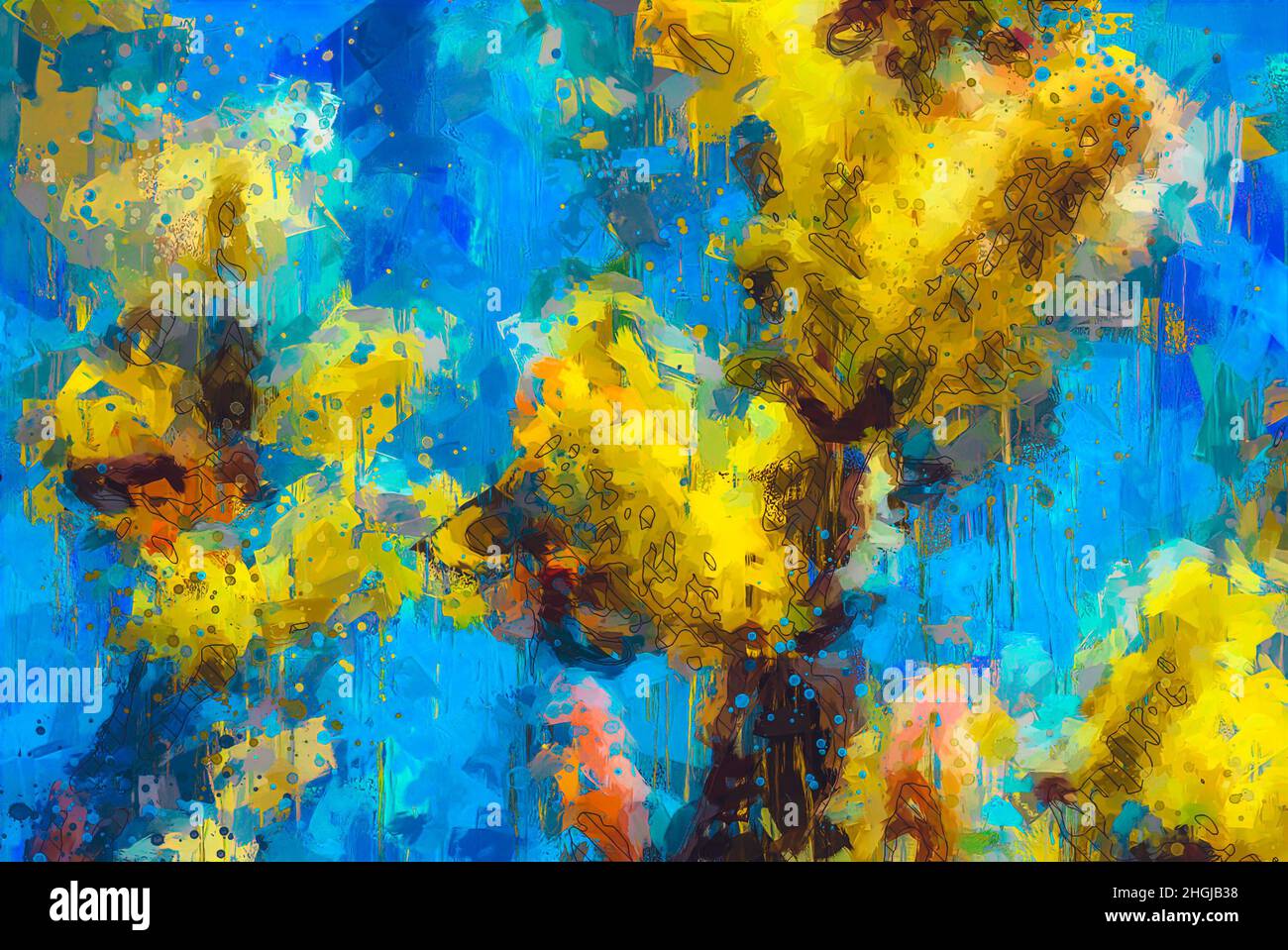 Nature Landscape Scenic Impressionist Painting Van Gogh Style ...