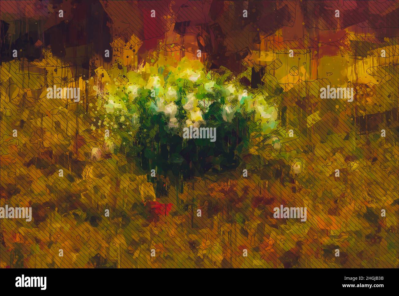 Nature Landscape Scenic Impressionist Painting Van Gogh Style ...