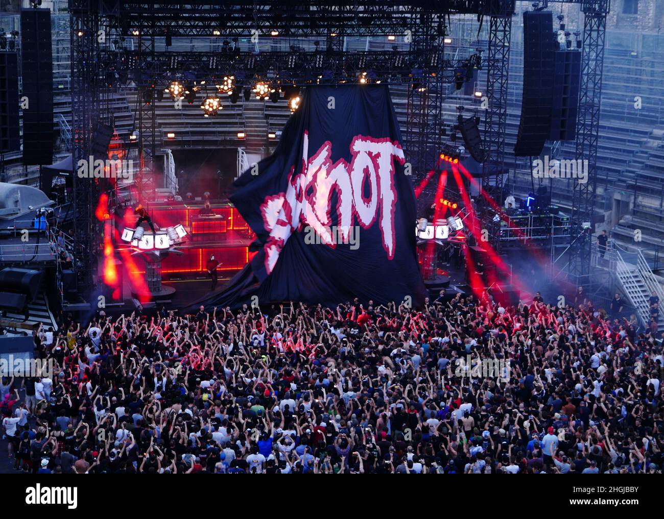 Slipknot concert, Arena of Nimes, Gard, Occitanie, France, Europe Stock ...
