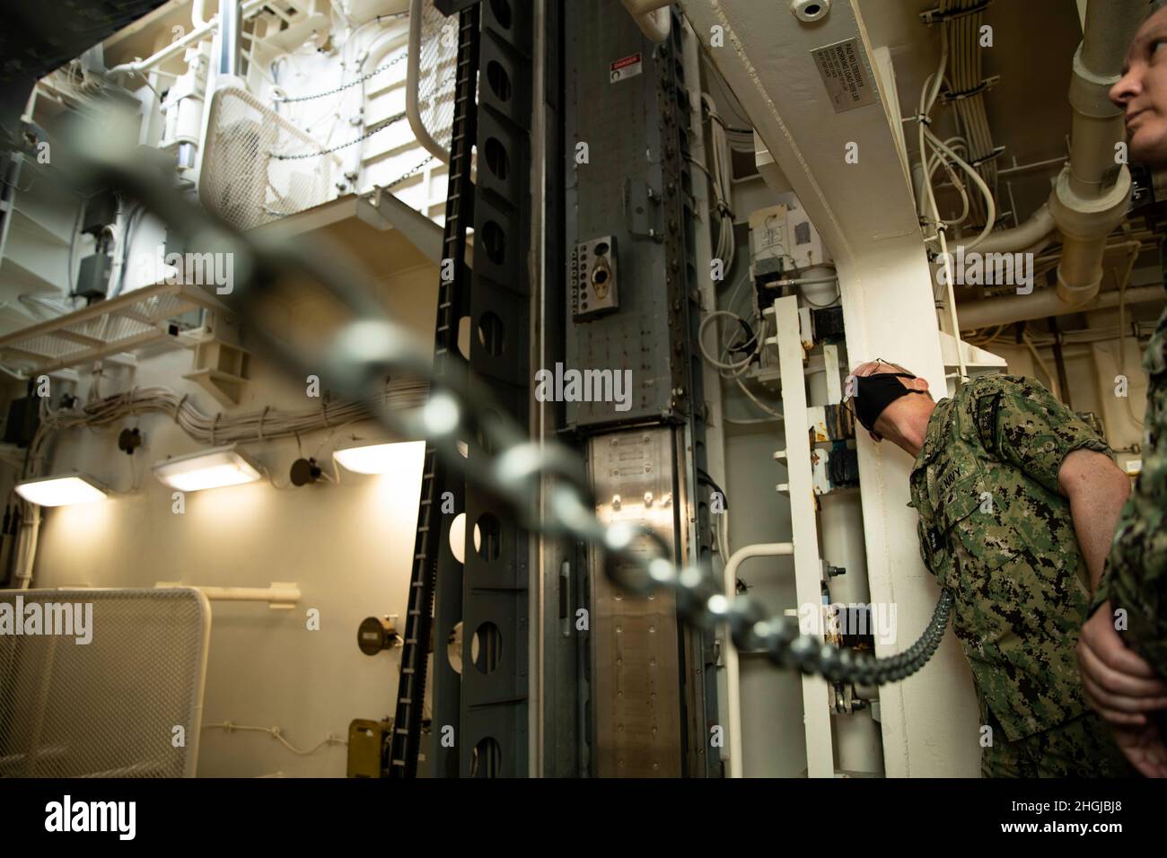 Vice Adm. Daryl Caudle, Commander, Submarine Forces (SUBFOR), watches ...