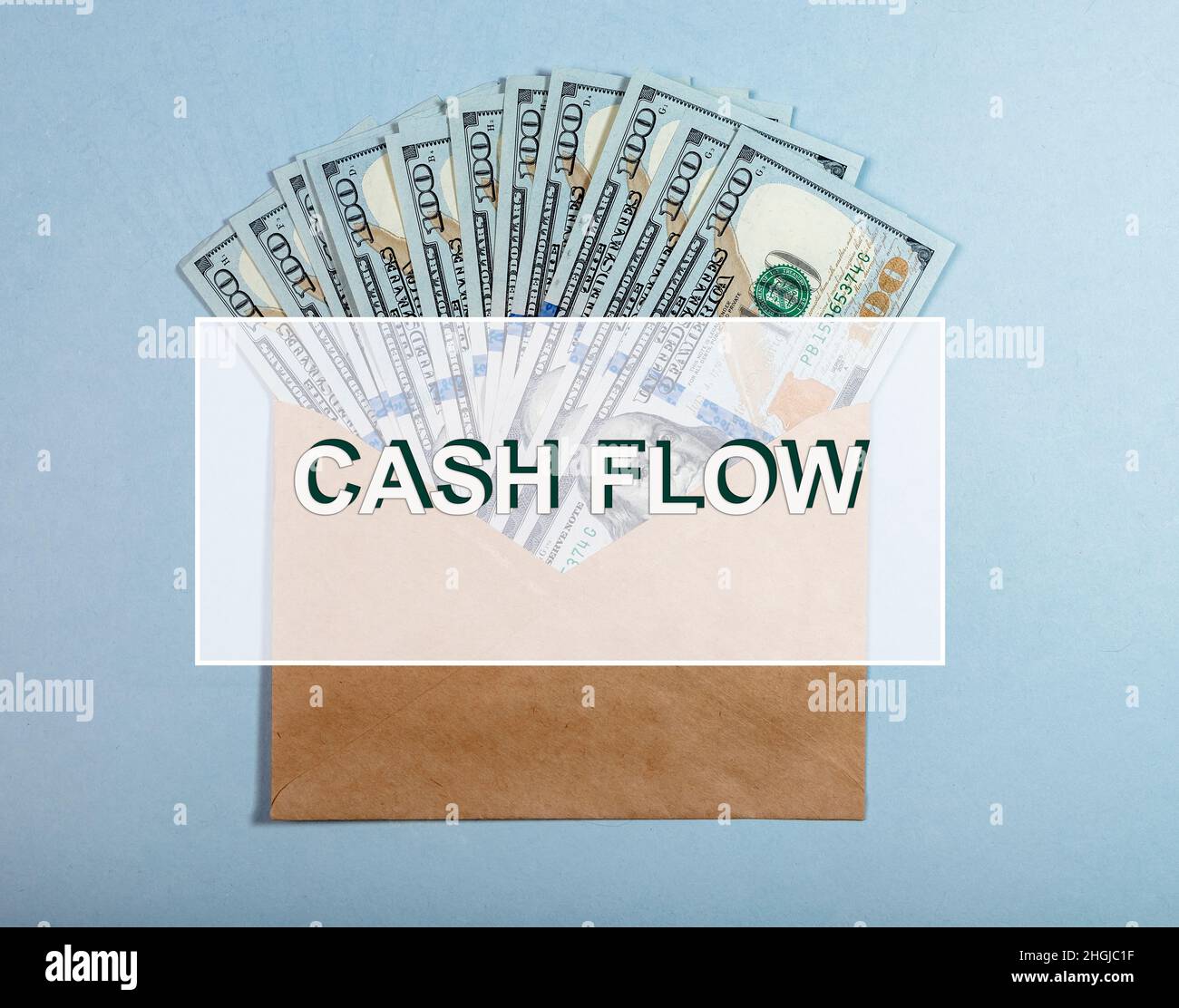 Cash flow word. Cashflow of US dollars concept Stock Photo - Alamy