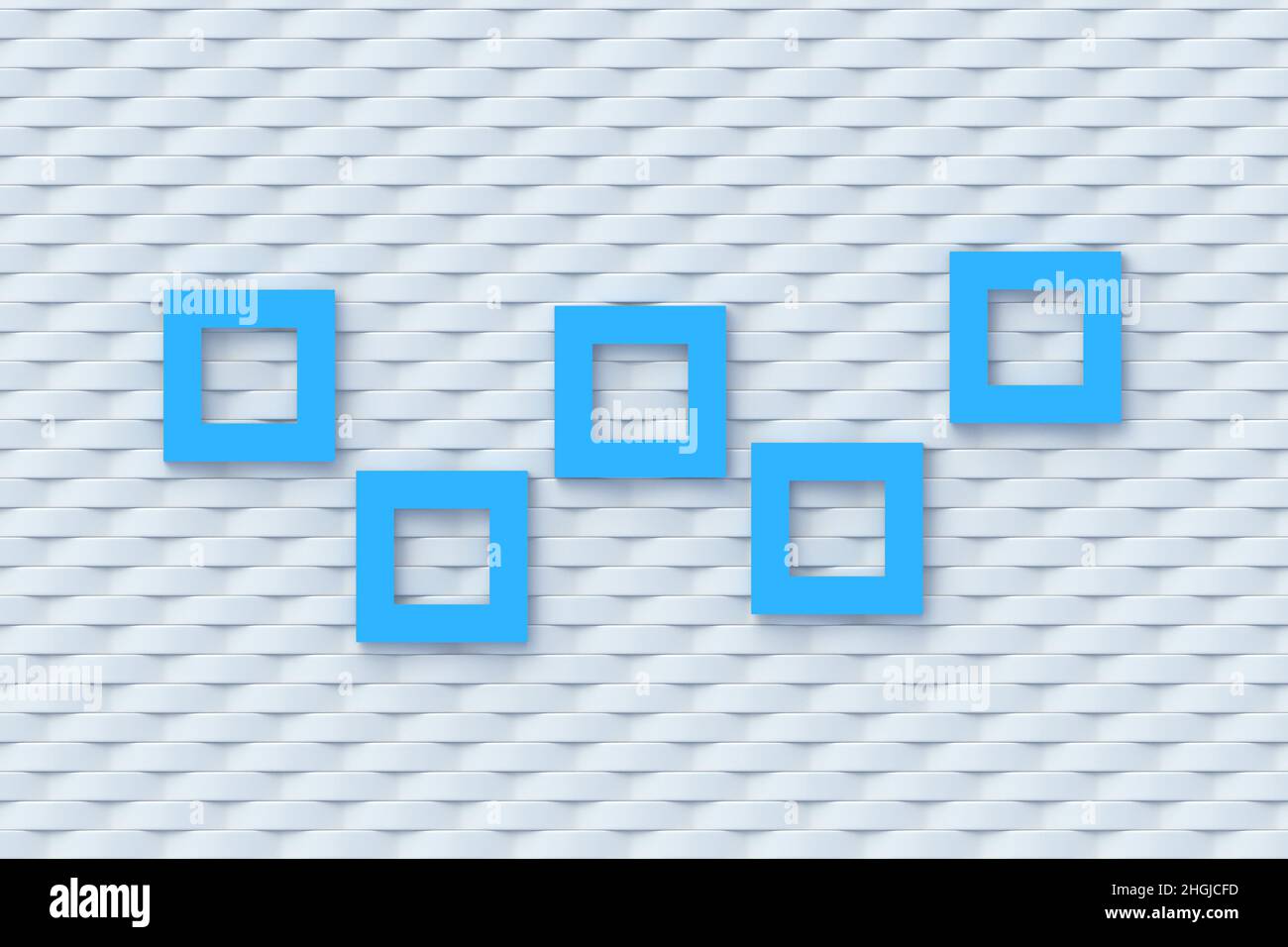 Simple shapes of squares. Geometrical figure. Abstract background. 3d ...