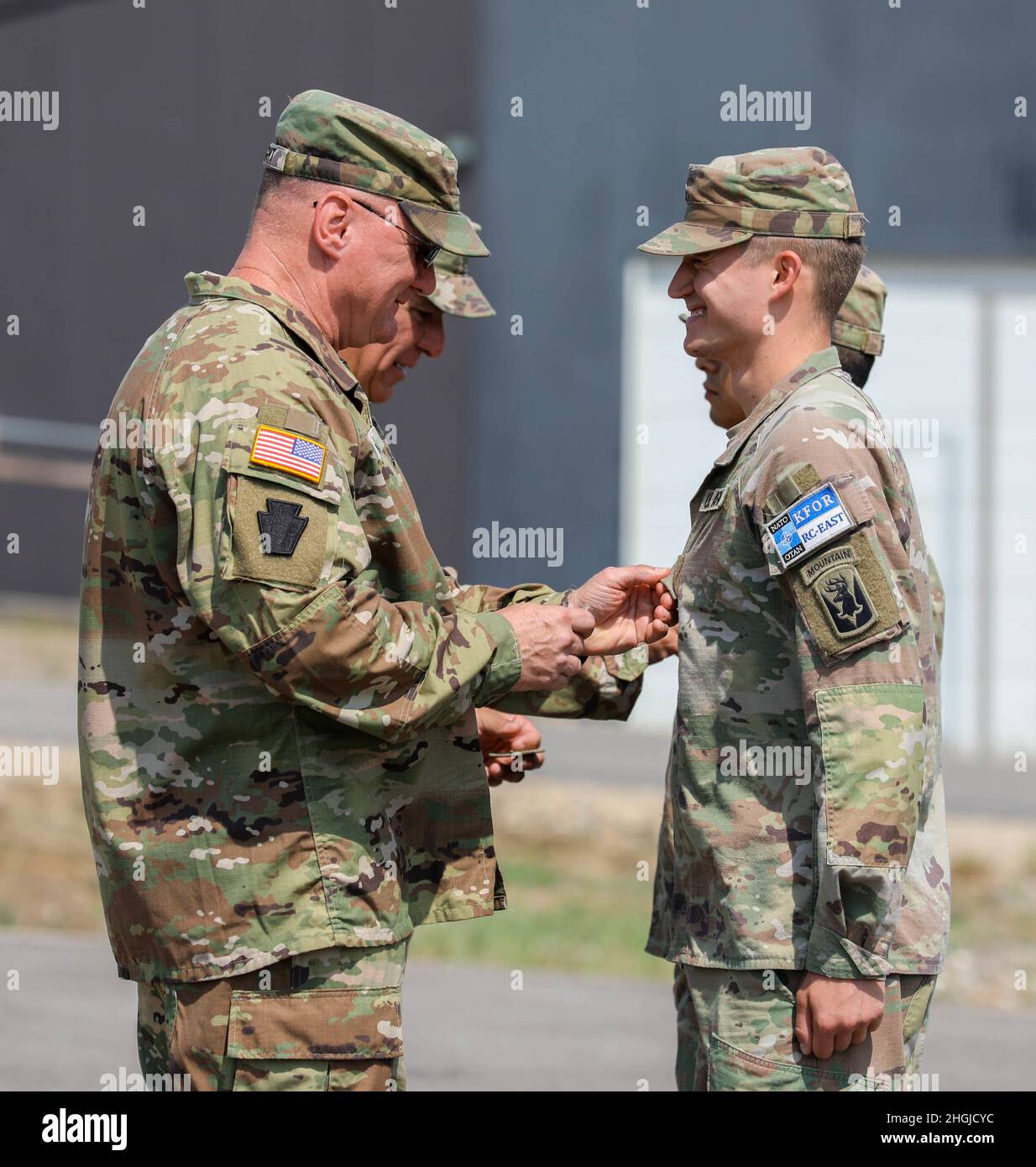 Brig. Gen. Gregory Knight, Vermont Adjutant General, promotes Pfc ...