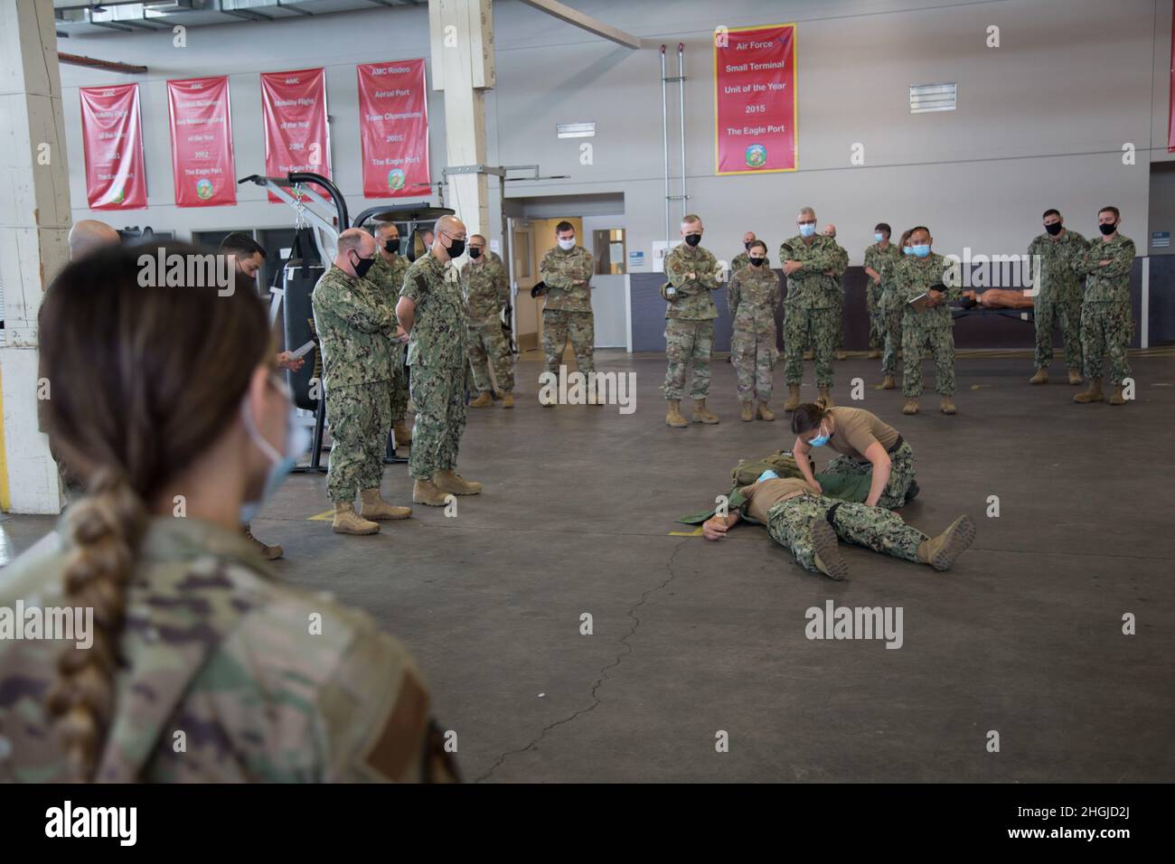 Reserve Citizen Airmen, Sailors, and Marines observe course instructors ...